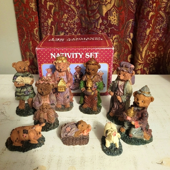 Patchwork bear | Holiday | Patchwork Bear Nativity Set | Poshmark